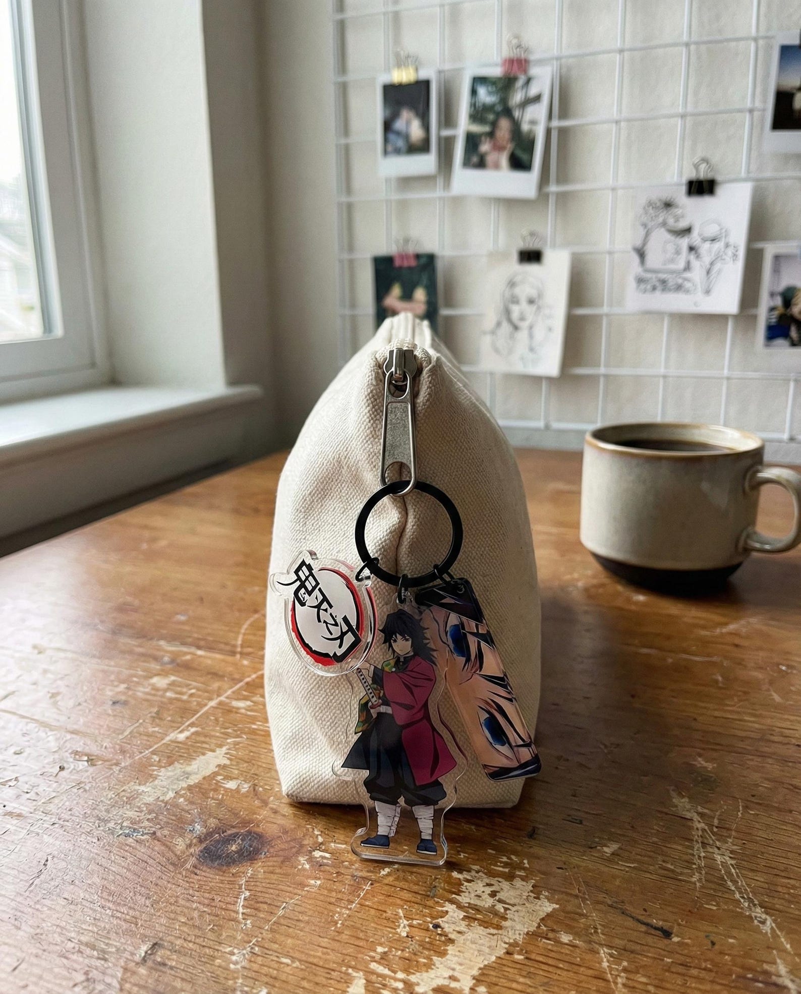 Giyu Tomioka Acrylic Keychain Set | Demon Slayer Anime Bag Charm - Etsy
