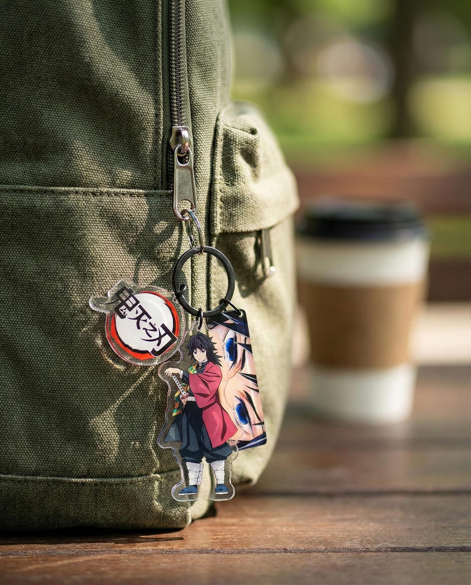 Giyu Tomioka Acrylic Keychain Set | Demon Slayer Anime Bag Charm - Etsy
