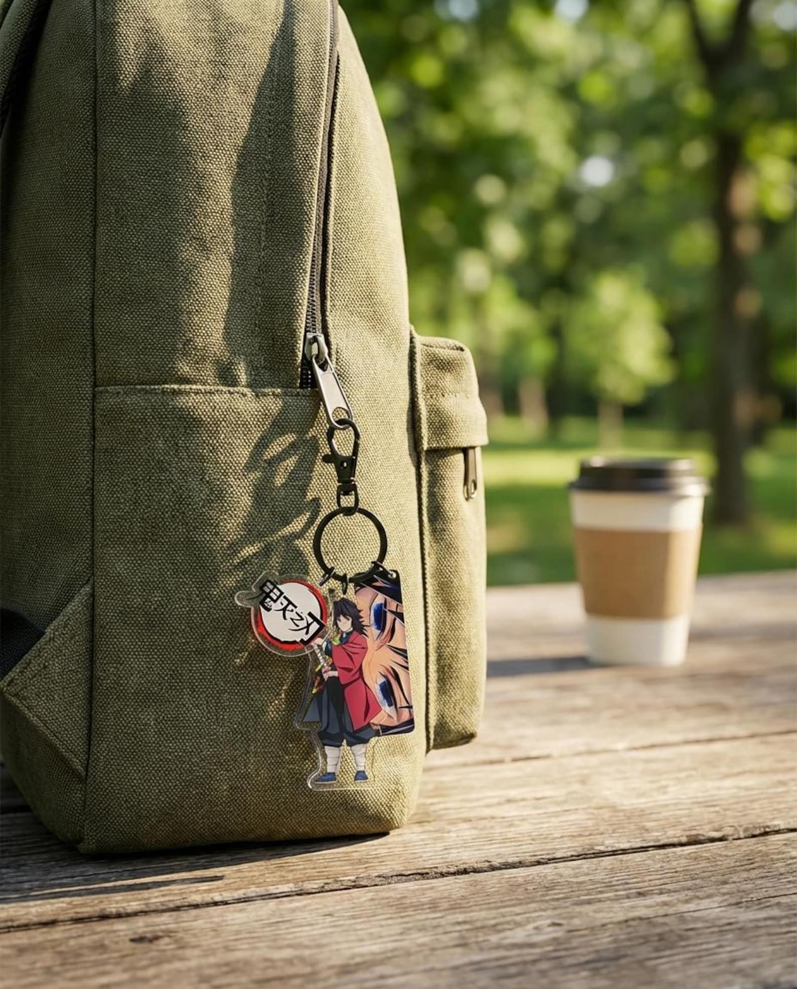 Giyu Tomioka Acrylic Keychain Set | Demon Slayer Anime Bag Charm - Etsy