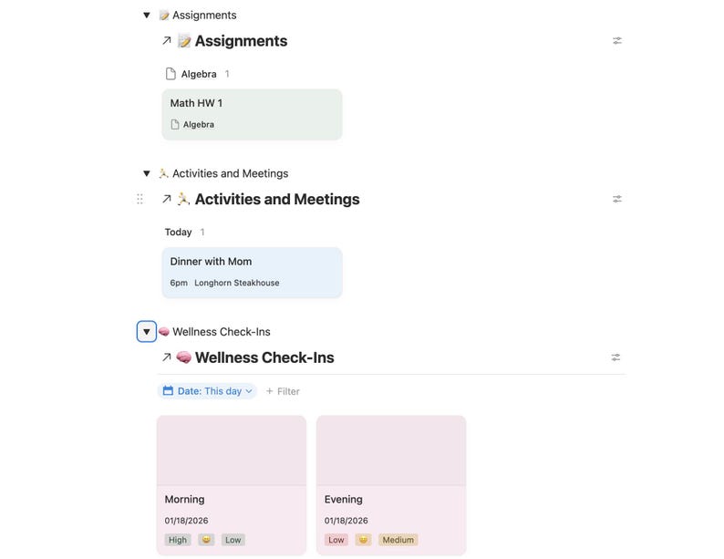 College Control Center - All-in-one Notion Template - Etsy