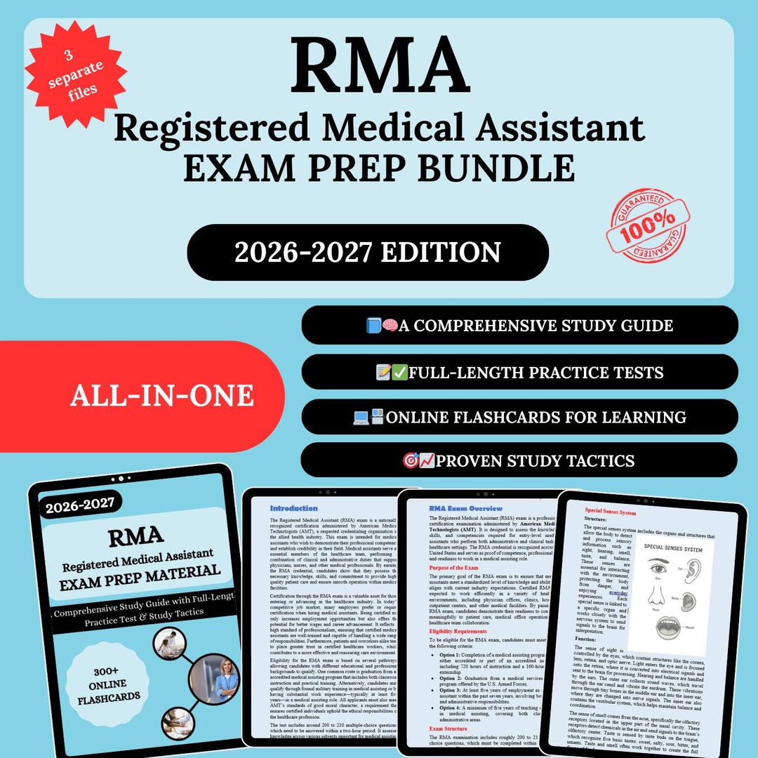 Rma Prep Bundle 2026 | Rma Study Guide | Registered Medical Assistant ...