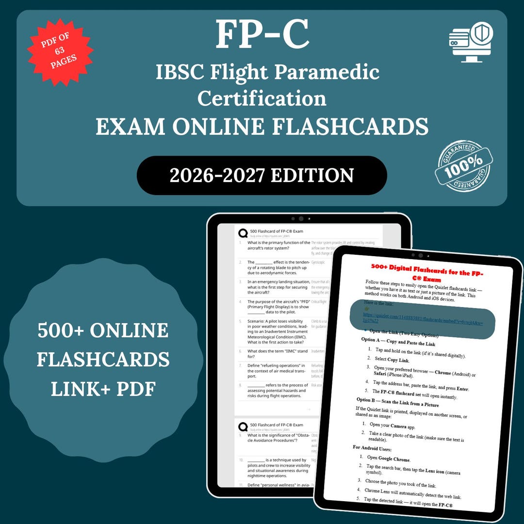 Fpc Flashcards 2026 | Flight Paramedic Flashcards | Paramedic ...