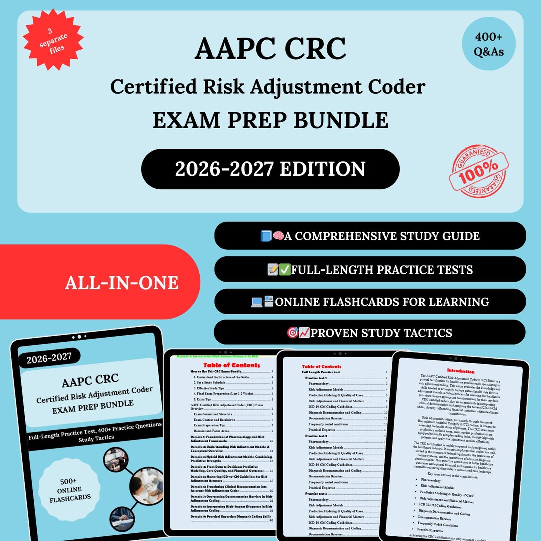 Aapc Crc Prep Bundle 2026 | Crc Exam | Aapc Crc | Aapc Certified Risk ...
