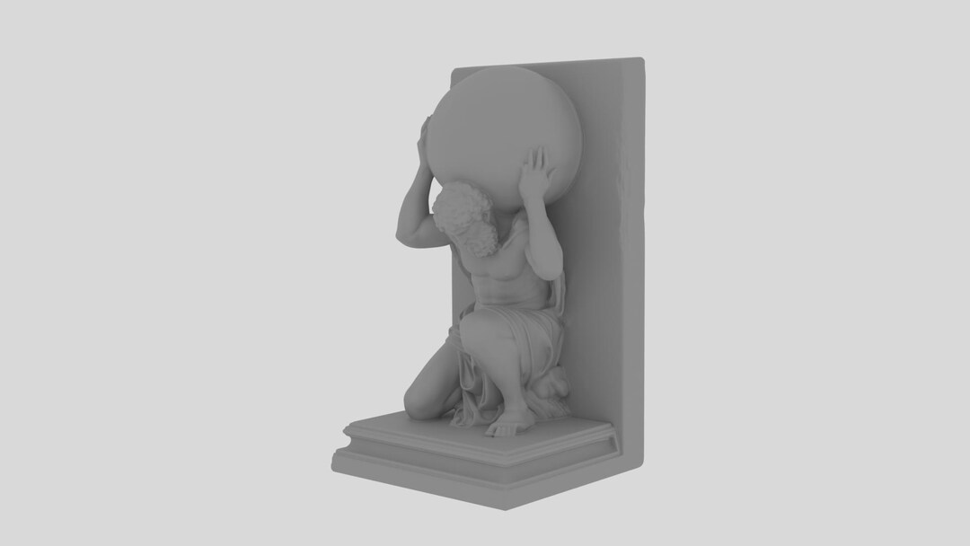 Atlas Bookend STL File – Classical Statue Bookend for 3D Printing ...