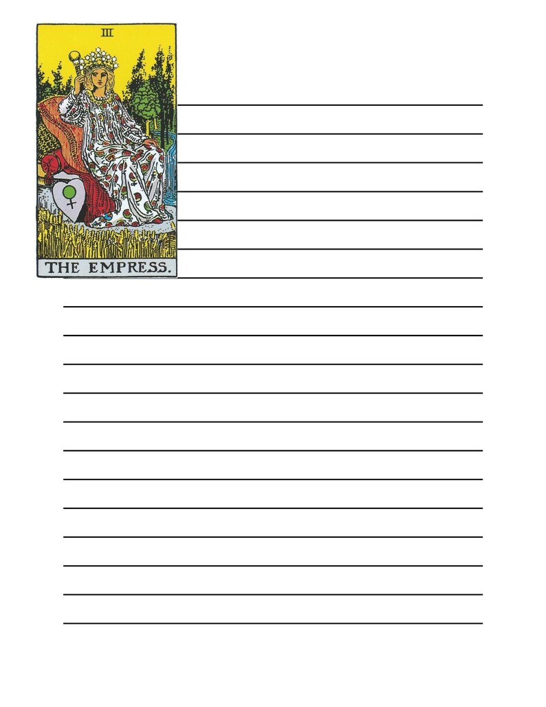 Tarot Study Printable Deck – 78 Card Rider Waite Style Journaling Pages ...