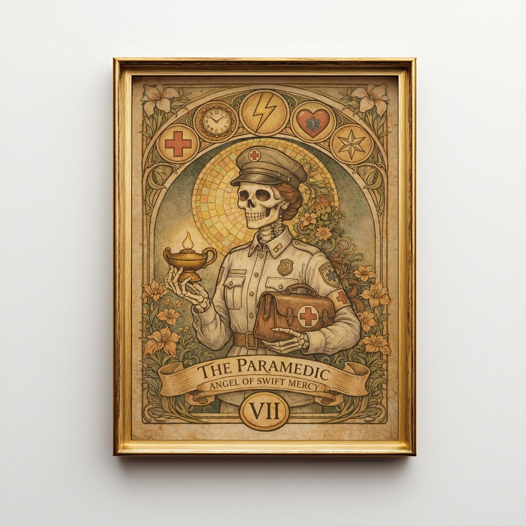 Paramedic Poster Tarot Canvas, Art Nouveau Alphonse Mucha Style ...