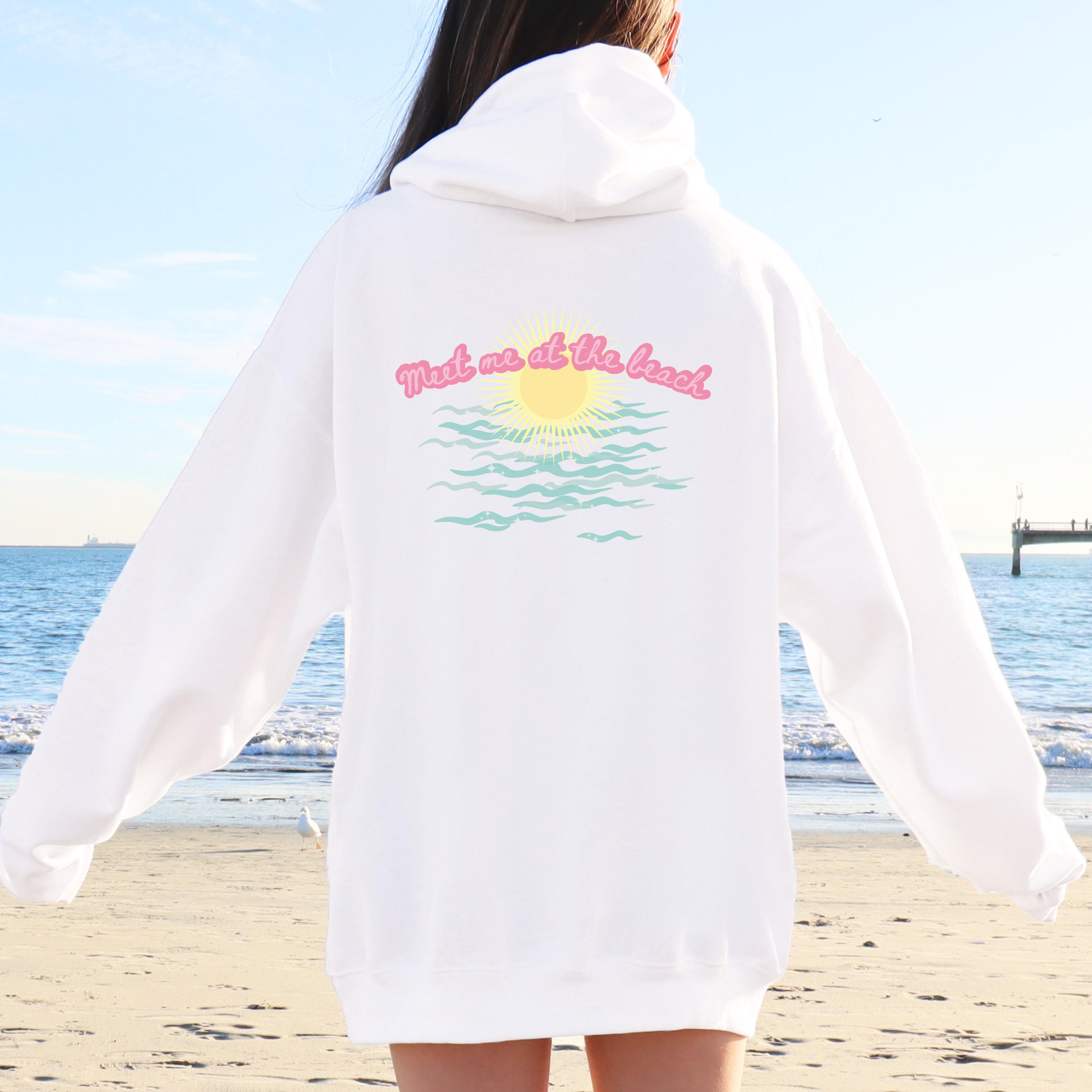 Meet Me at the Beach Coconut Girl Beach Sweatshirt Oceancore Sunset ...