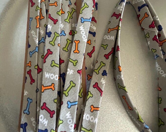 Tiny Dog Bone in Grey Bias Tape Double Fold 1/2 Inch Wide. Listing is ...