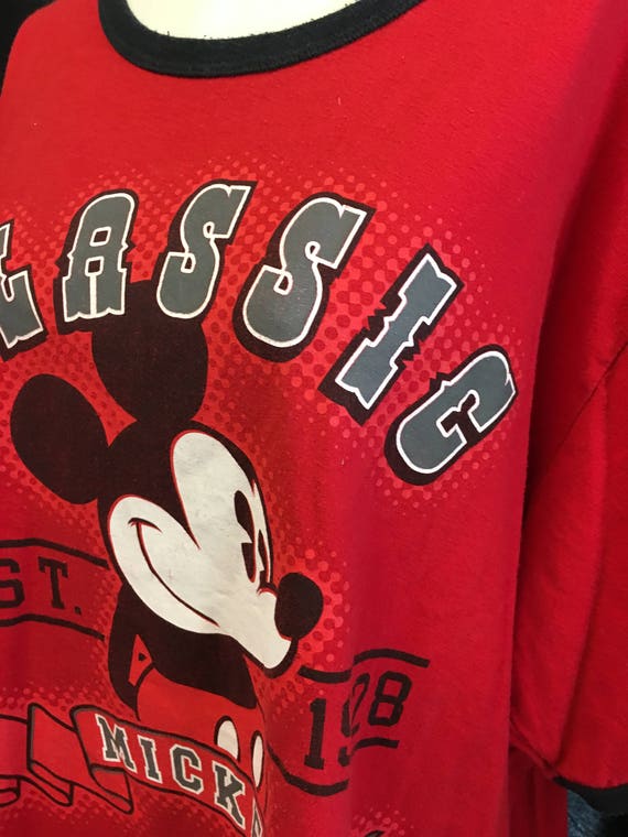 Retro Disney Mickey Mouse red T shirt size XXL - Gem