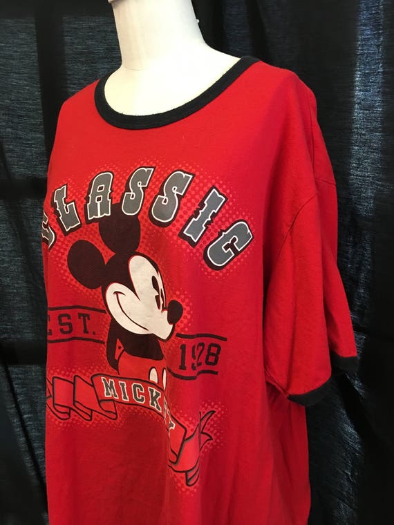 Retro Disney Mickey Mouse red T shirt size XXL - Gem