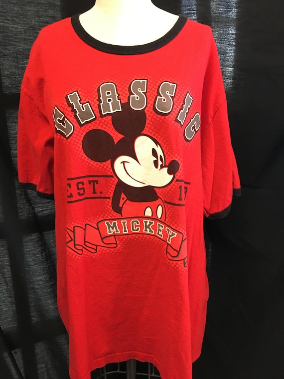 Retro Disney Mickey Mouse red T shirt size XXL - Gem
