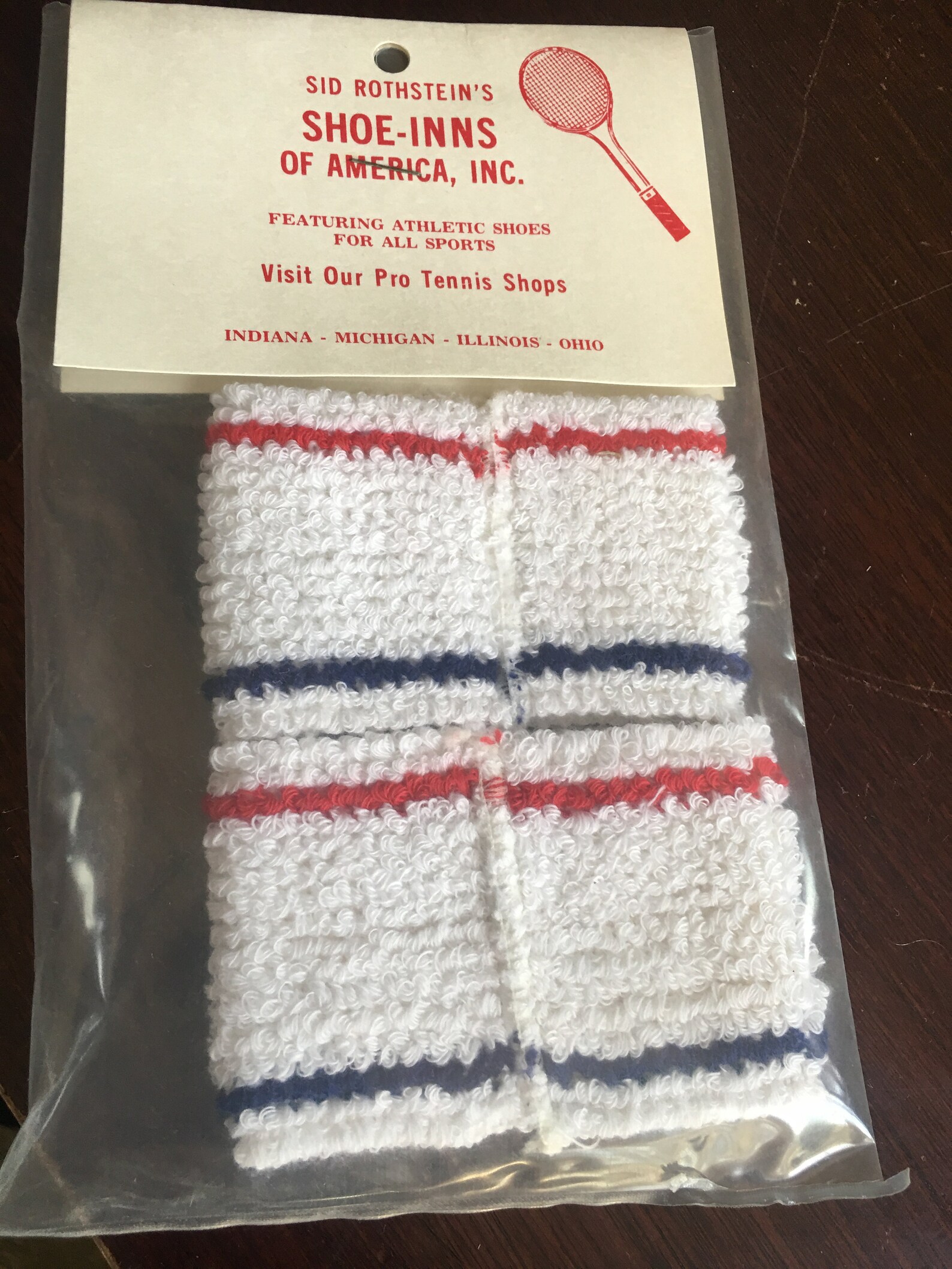 Retro Sweat Bands White With Red Blue Accent Deadstock - Etsy Denmark