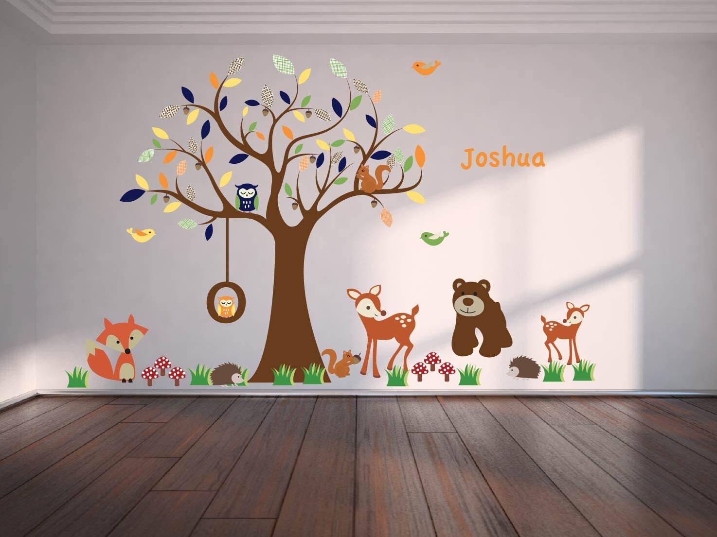 Tree Decal, Vinyl Wall Decal, Tree Branch, Nursery Decal, Forest ...