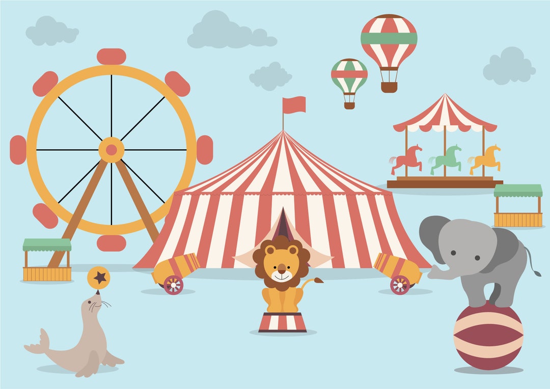 Wall Decals / Circus Tent Wall Decals / Circus Decal / - Etsy