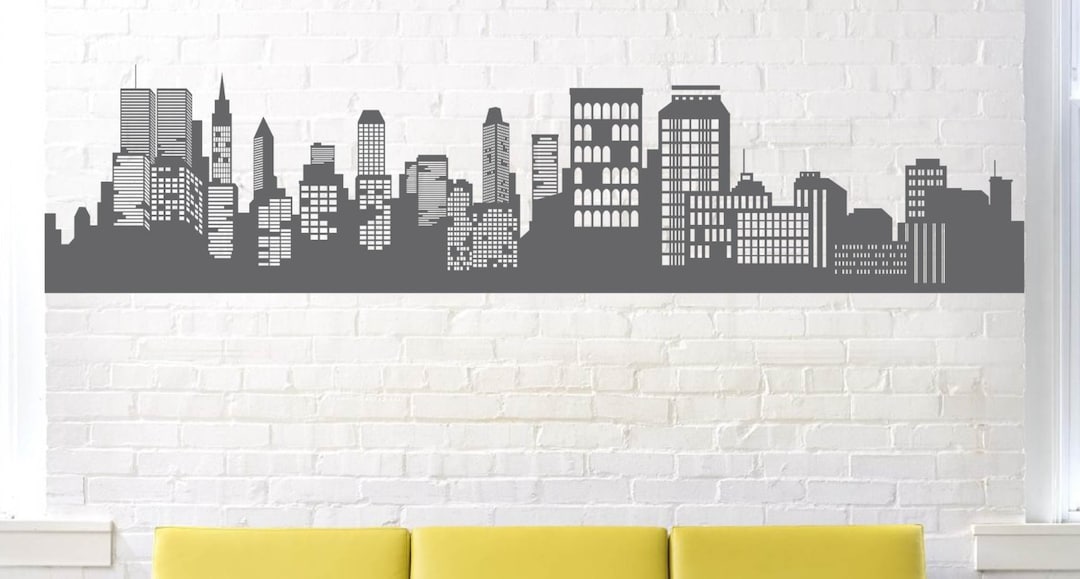 Stickers muraux - stickers - sticker ville - bâtiments decal - vinyle ...