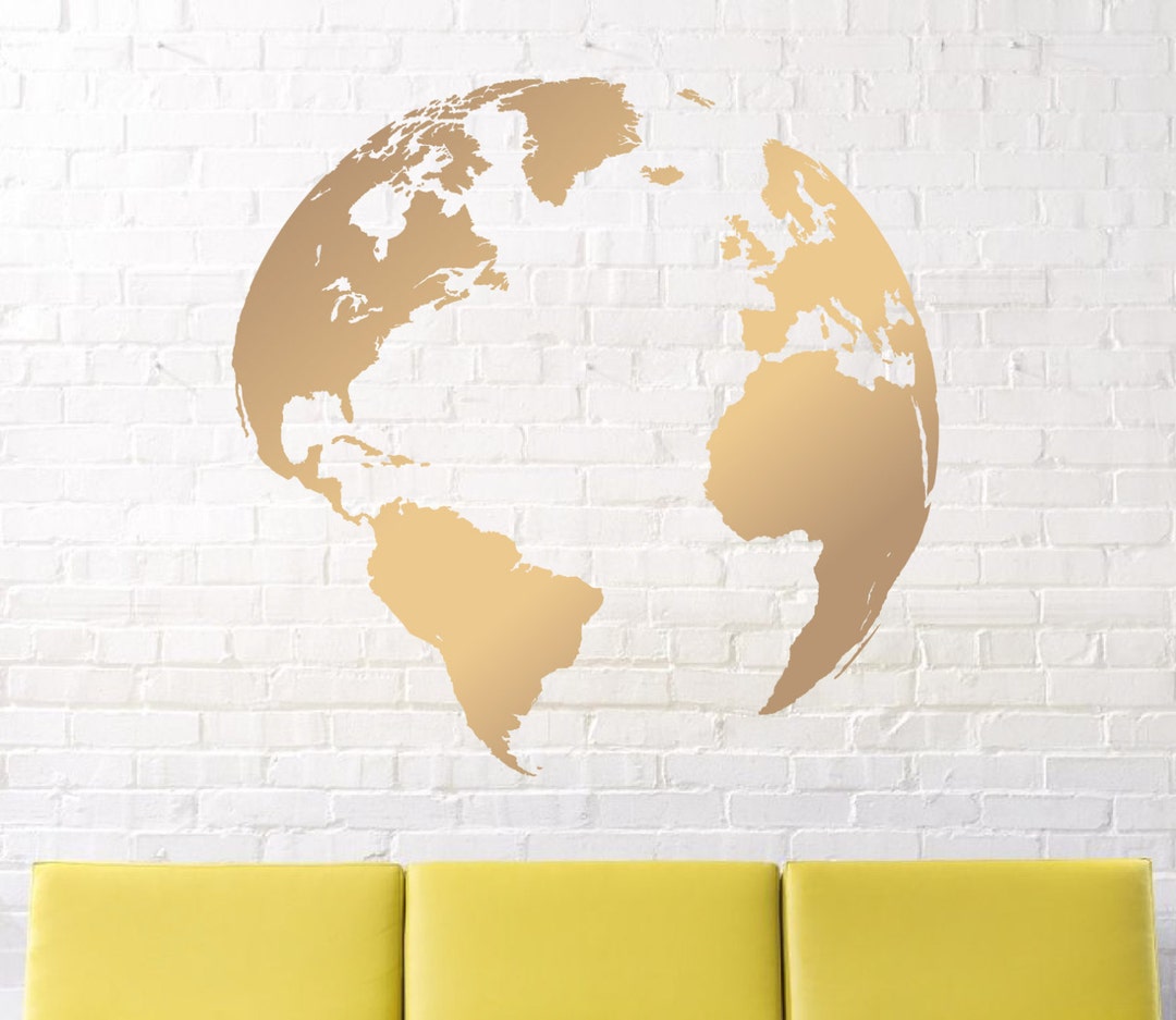 Wall Decals / Map Decal / Nursery Wall Decal / Earth Decal / Globe ...