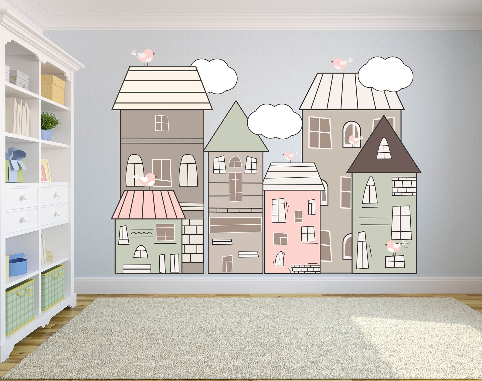 Wall Decals / Kids Wall Decals / City Decal / Buildings Decal - Etsy