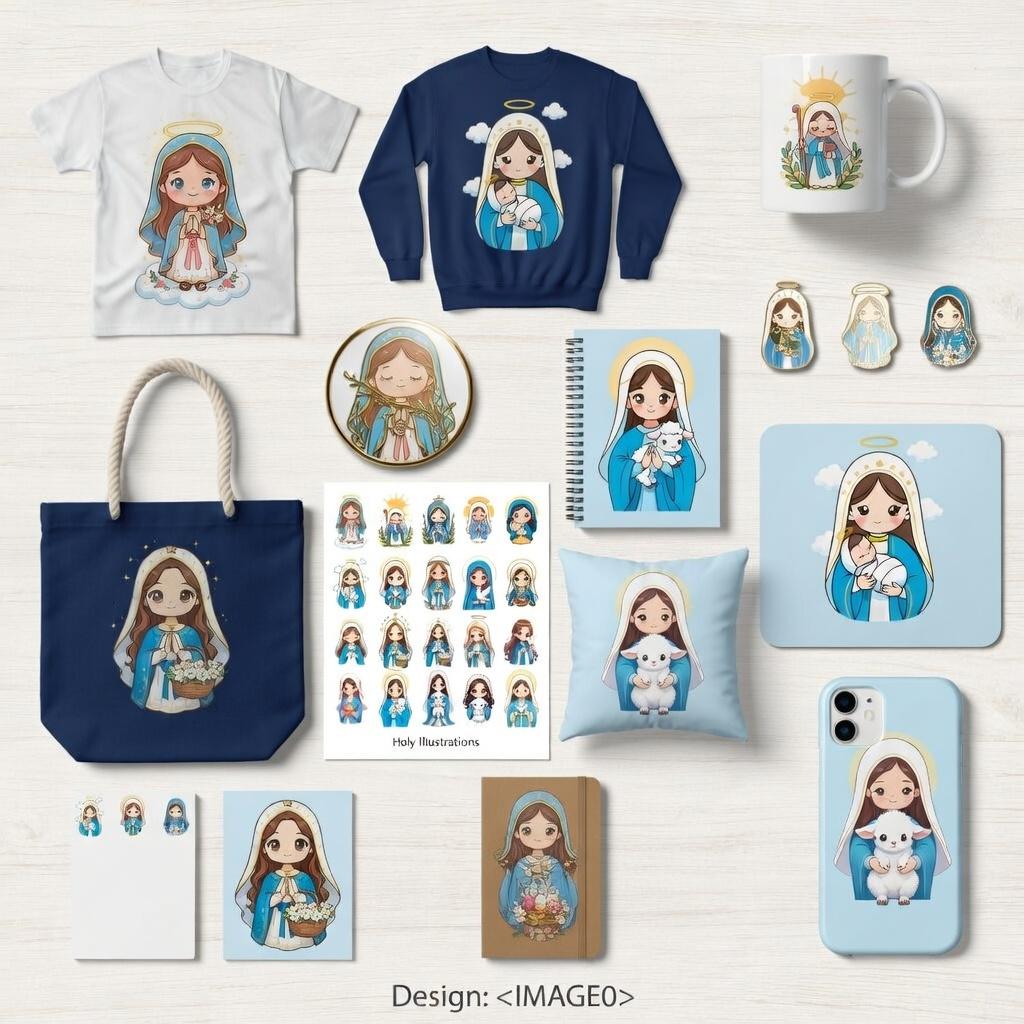 23 Cute Virgin Mary Chibi PNG Clipart, Mother Mary Illustration, Kawaii ...