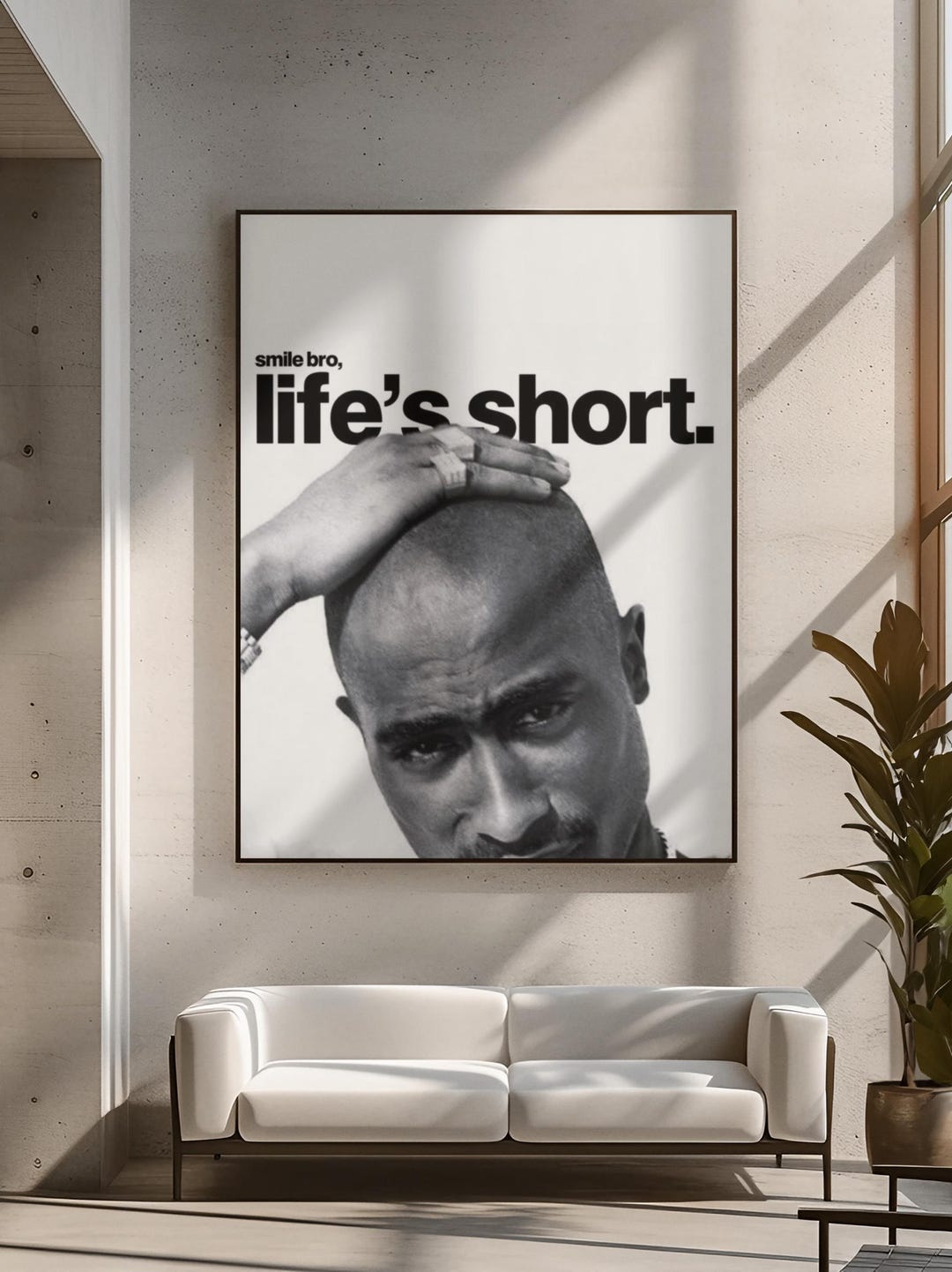 2pac Printable Poster | Tupac Hip Hop Wall Art | Rap Legend Artwork ...