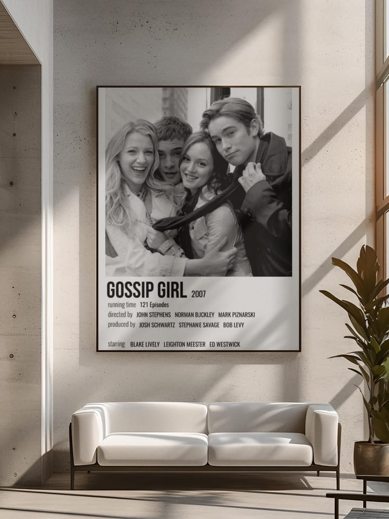 Gossip Girl Printable Poster | Chic NYC Wall Art | TV Series Digital ...