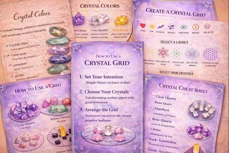 Crystal Grids Guide Printable Pages (PDF) - Etsy