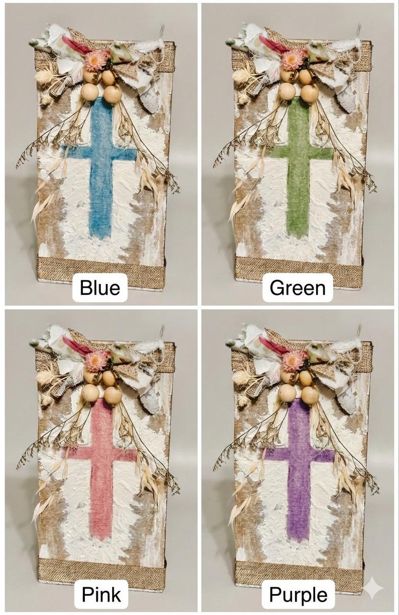 Rustic Wood Cross Block | Shabby Chic Farmhouse Mantel Decor - Etsy