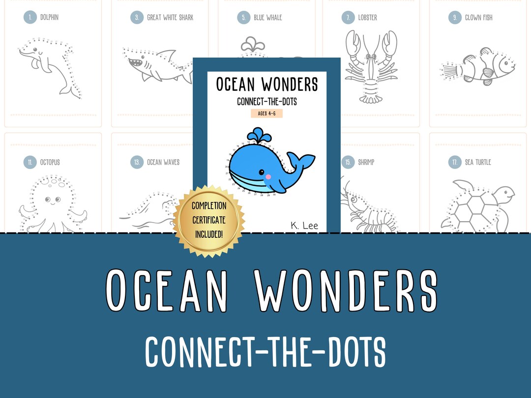 Ocean Connect-the-dots | Screen Free Activity Book | Homeschool ...