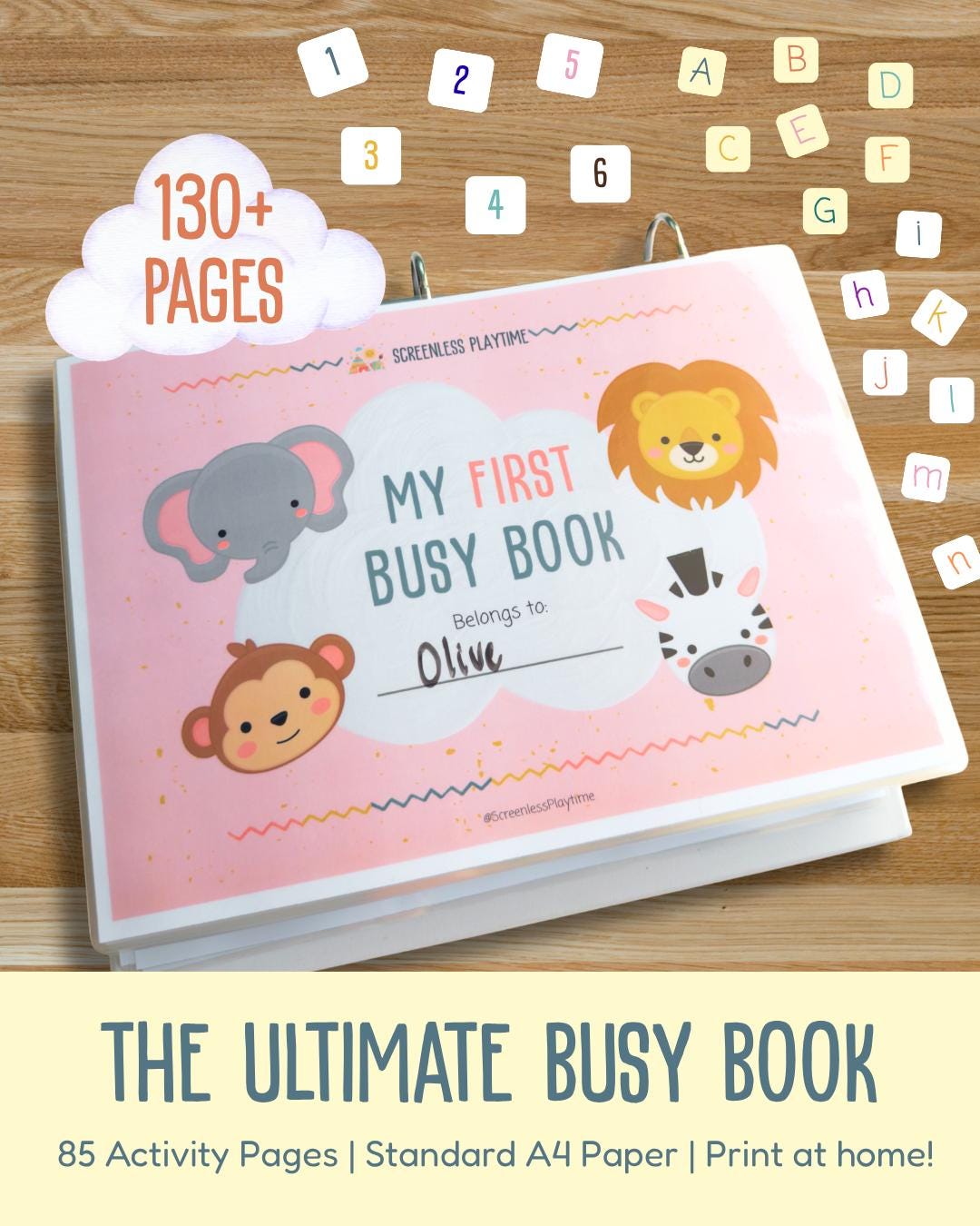 Toddler Ultimate Busy Book Printable: 85 Screen-free Activity Pages for ...