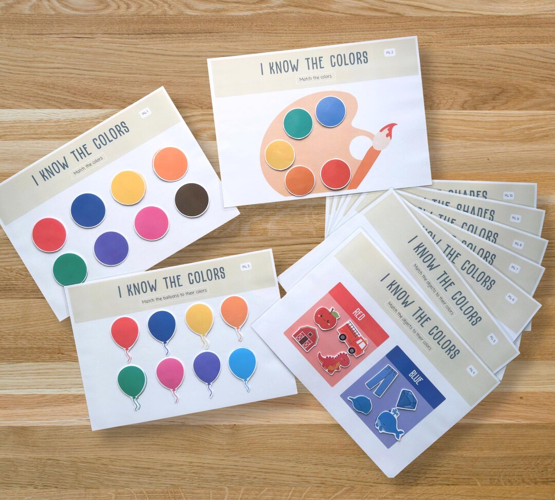 Preschool Color Matching Busy Book: Color Recognition Activities (PDF ...