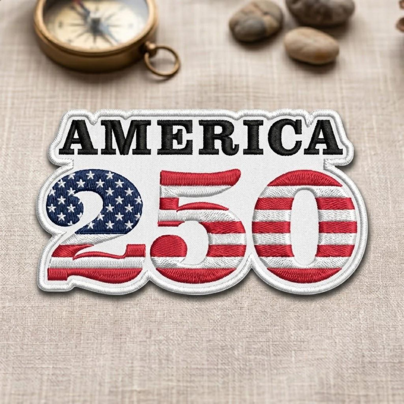America 250 Patch, USA Flag Embroidered Patch, Patriotic Iron on Badge ...