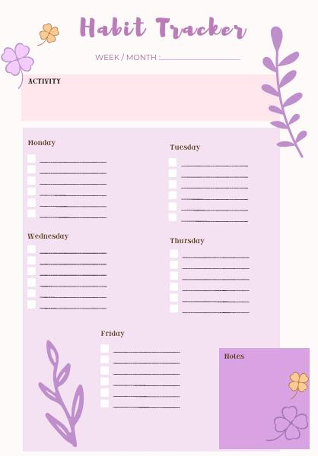 Mindful Habit Tracker | Printable PDF | Daily and Monthly Routine ...