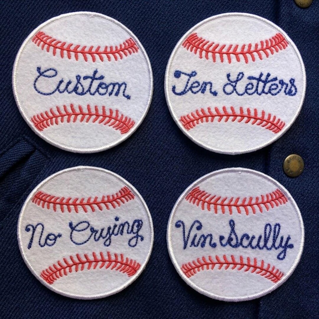 Custom Baseball Embroidered Patch, Personalized Name Iron on Badge ...