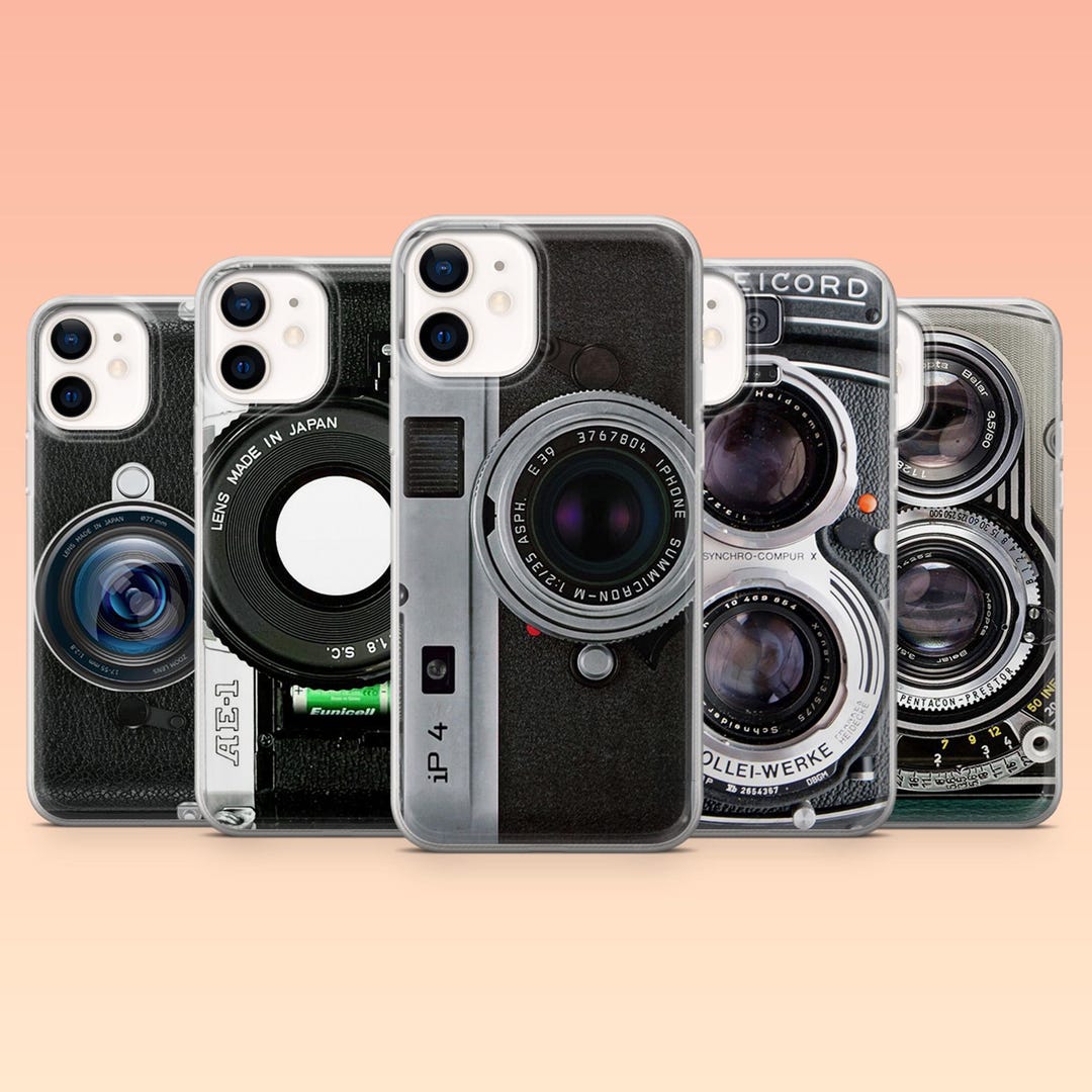Vintage Camera Phone Case, Retro Lens Aesthetic Design, TPU Gel - Etsy