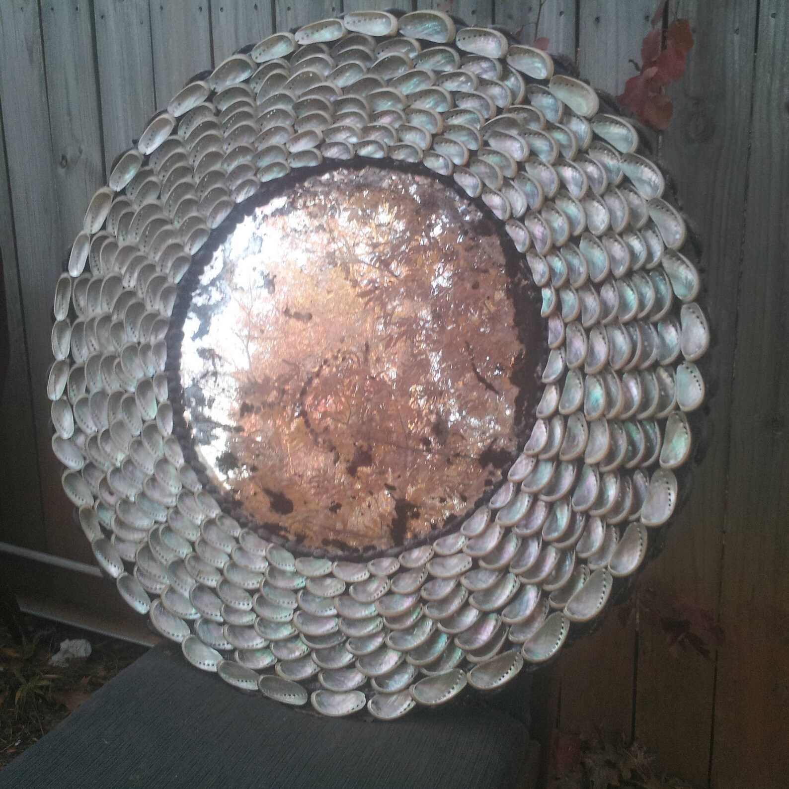 CONTEMPORARY Abalone Sea Shell Frame With an Antique Glass Mirror - Etsy