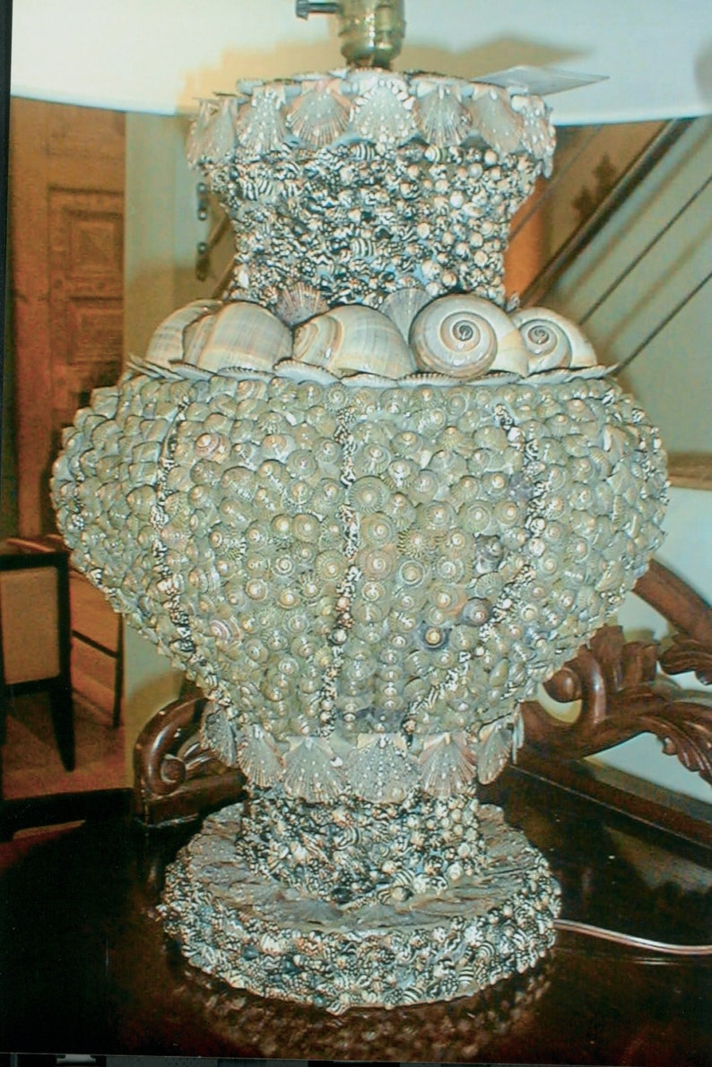 Sea Shell Encrusted Lamp Base - Etsy
