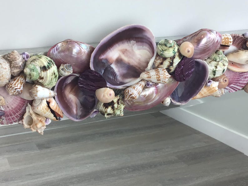 Calm and Soothing Seashell Rectangle Mirror in Pink Green Purple Tan - Etsy