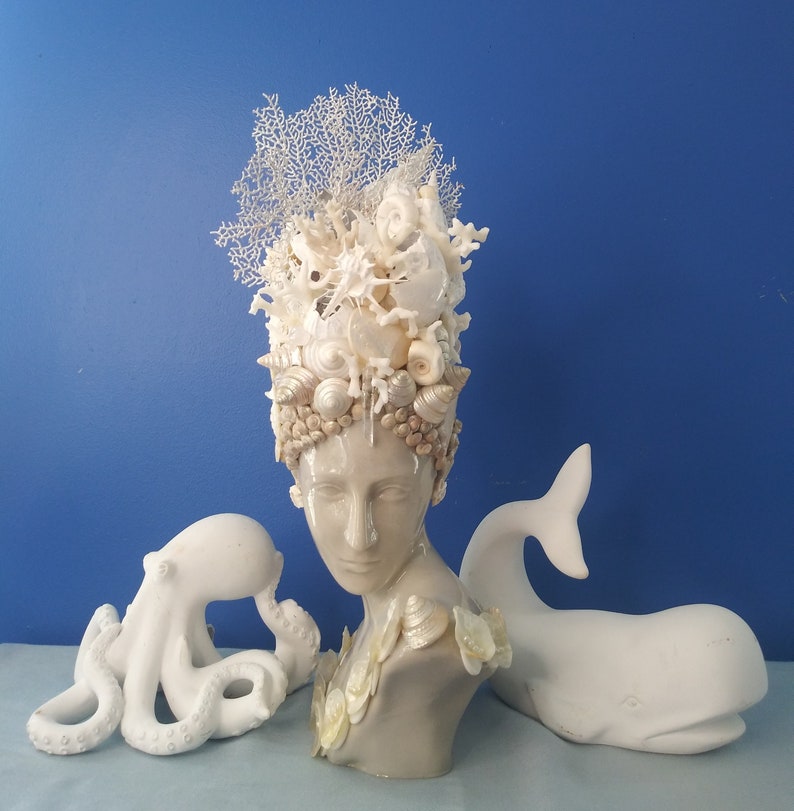 Venus, Goddess of the Sea With Natural Shells WHITE - Etsy
