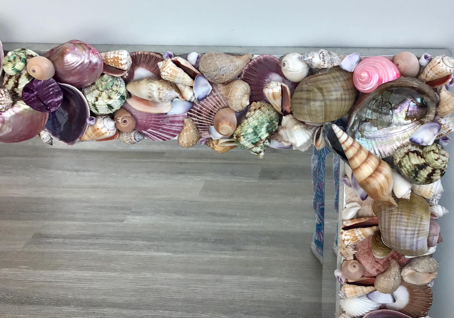 Calm and Soothing Seashell Rectangle Mirror in Pink Green Purple Tan - Etsy