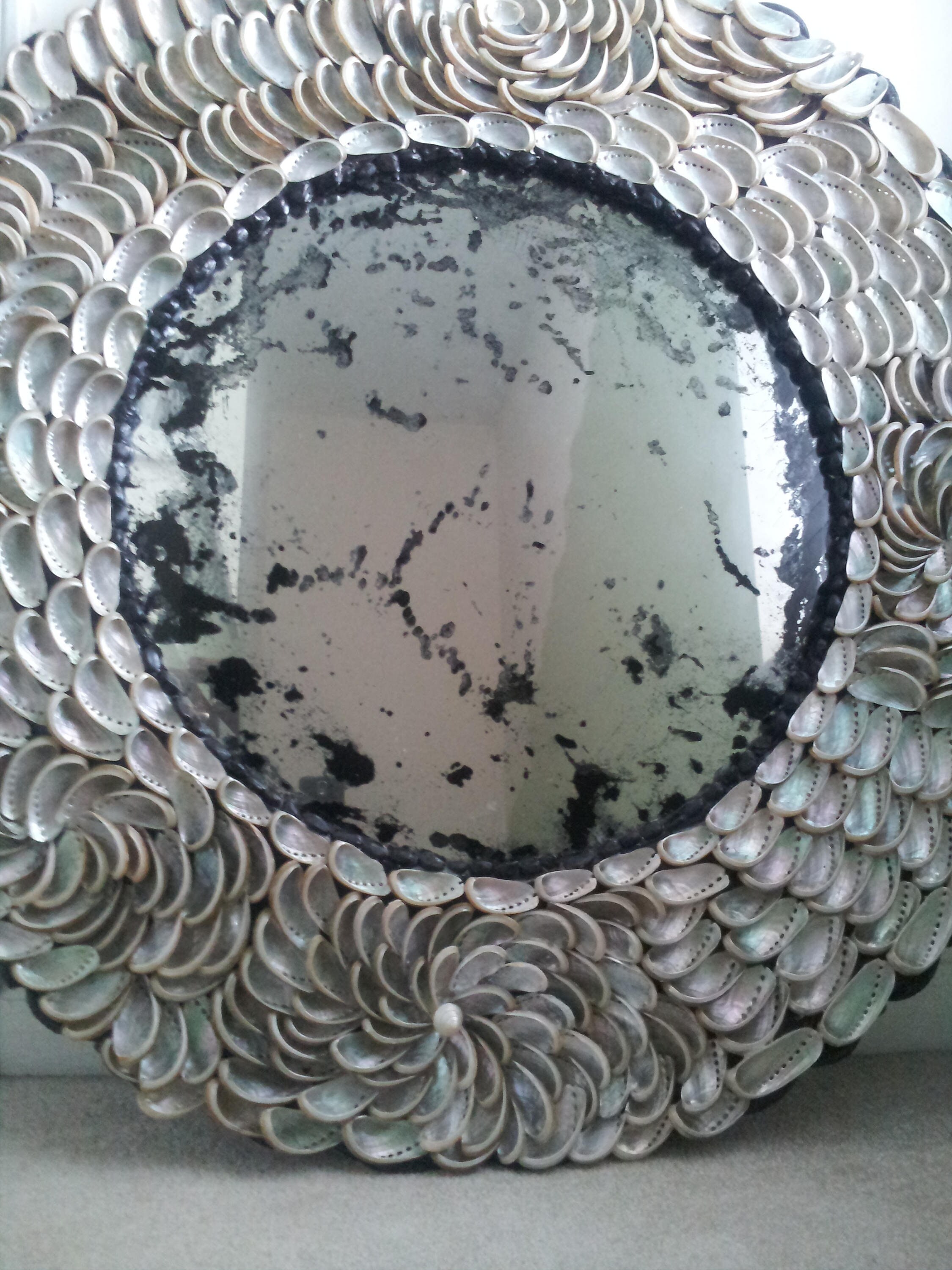 CONTEMPORARY Abalone Sea Shell Frame With an Antique Glass Mirror - Etsy
