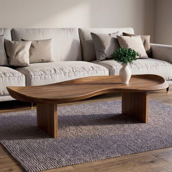 Organic Oak Coffee Table - Etsy