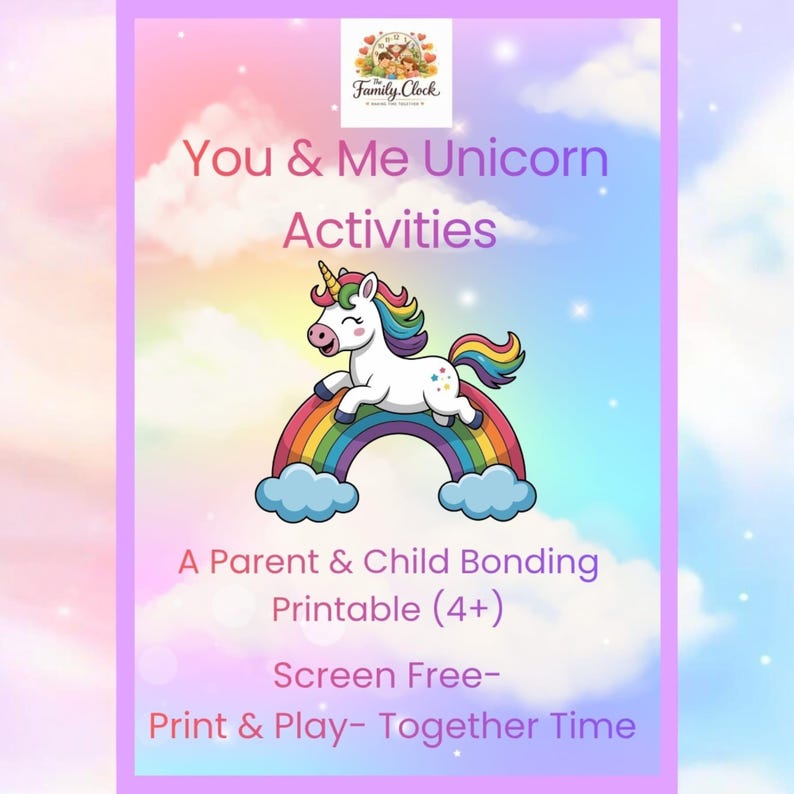 Parent & Child Unicorn Activity Pack | Family Bonding Activities ...