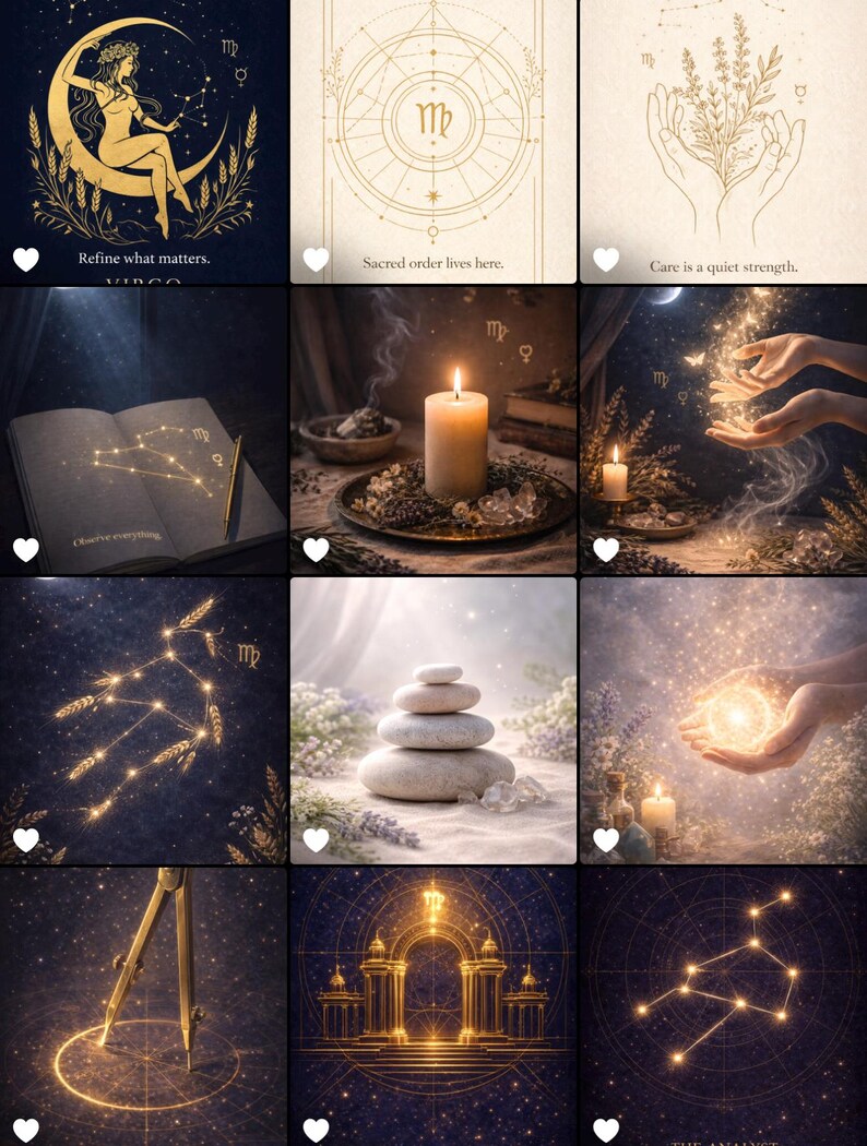 Virgo Lock Screens | 12 Astrology iPhone Wallpapers (digital Download ...