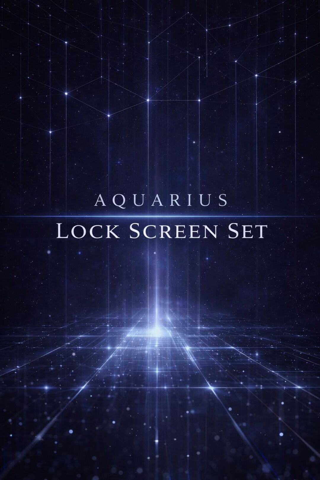 Aquarius Lock Screen Set – Futuristic Minimalist Digital Wallpapers (12 ...