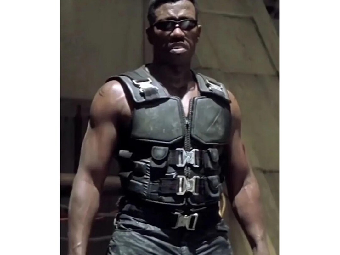 Blade Leather Vest | Wesley Snipes Inspired Vampire Hunter Vest | Black ...
