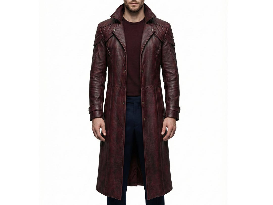 DMC Dante Burgundy Trench Coat | Devil May Cry 5 Leather Coat | Hunter ...