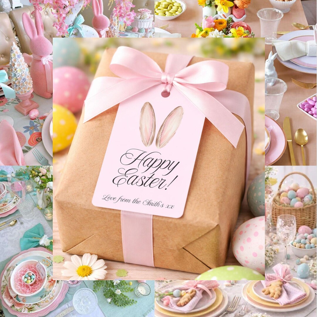 Easter Favour Gift Tags Editable Fun Bunny Easter Egg Hunt Party Tag ...