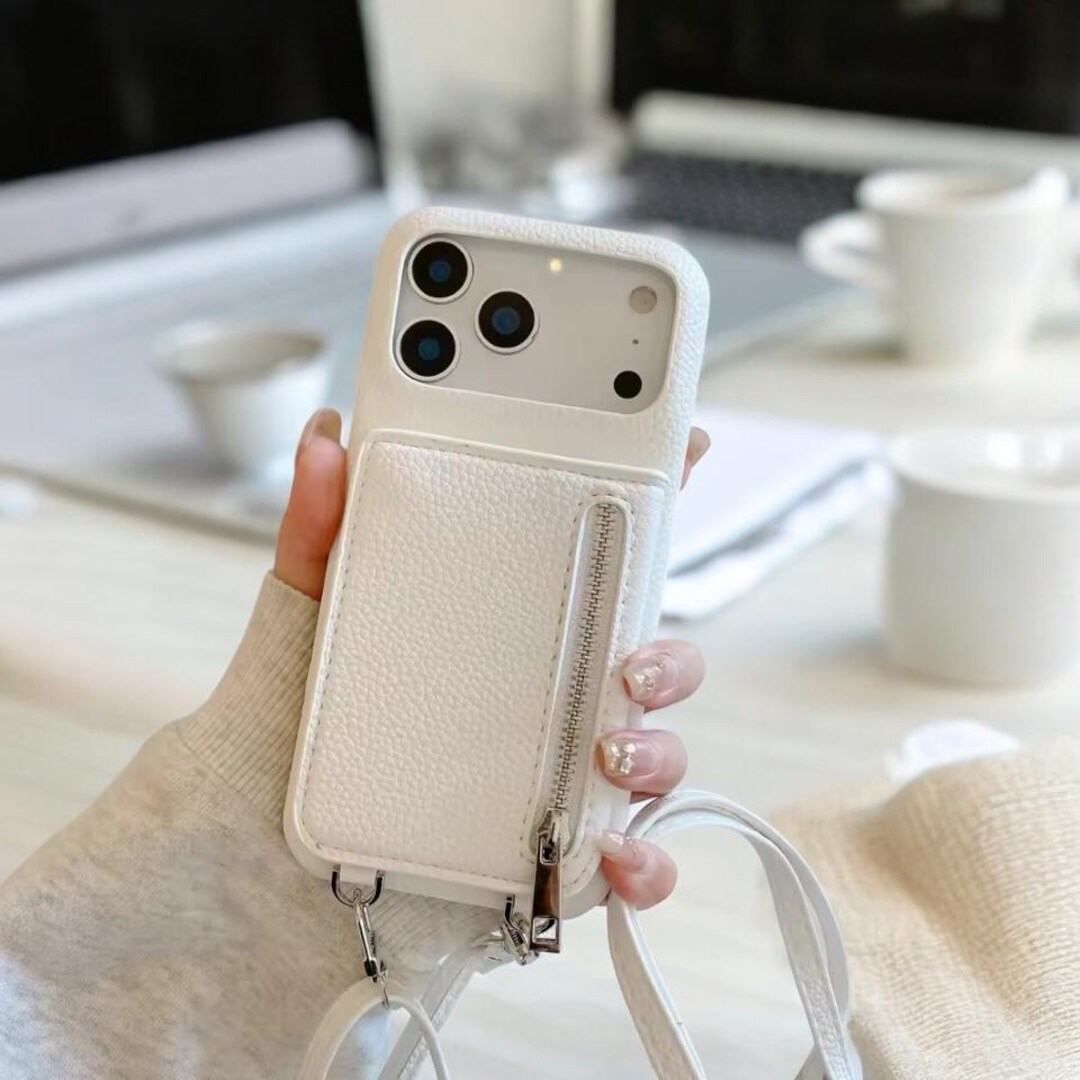 Crossbody Lanyard Phone Case With Zipper Wallet & Mirror Card Holder ...