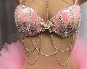 Custom Mermaid Seashell Bra Sexy Costume Top - Etsy