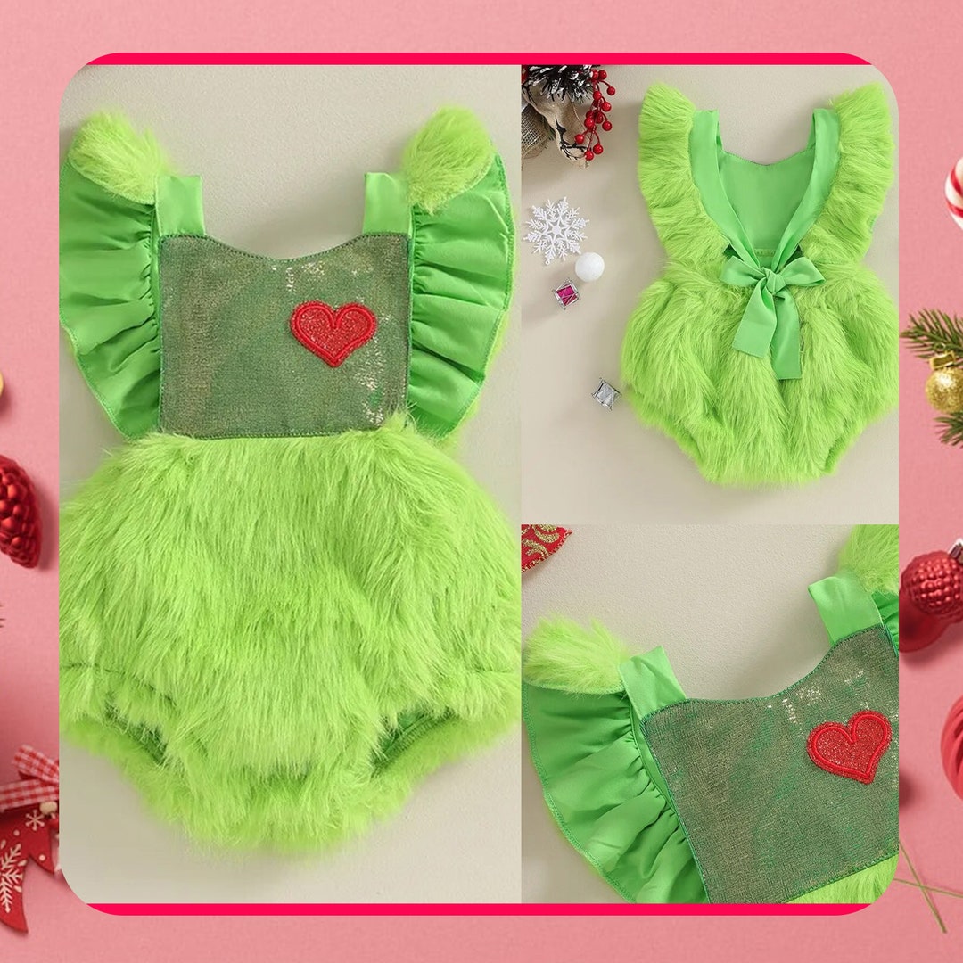 Baby Grinch Halloween Costume Christmas Baby Set Green - Etsy