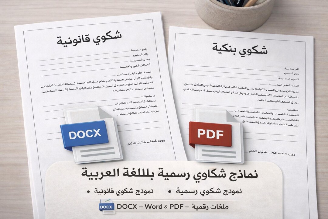 Arabic Complaint Letter Bundle | Bank & Legal Templates | Editable Word ...